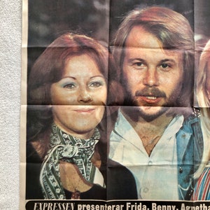 ABBA 1977 Swedish Magazine Poster 1970s Björn Ulvaeus Agnetha Fältskog ...