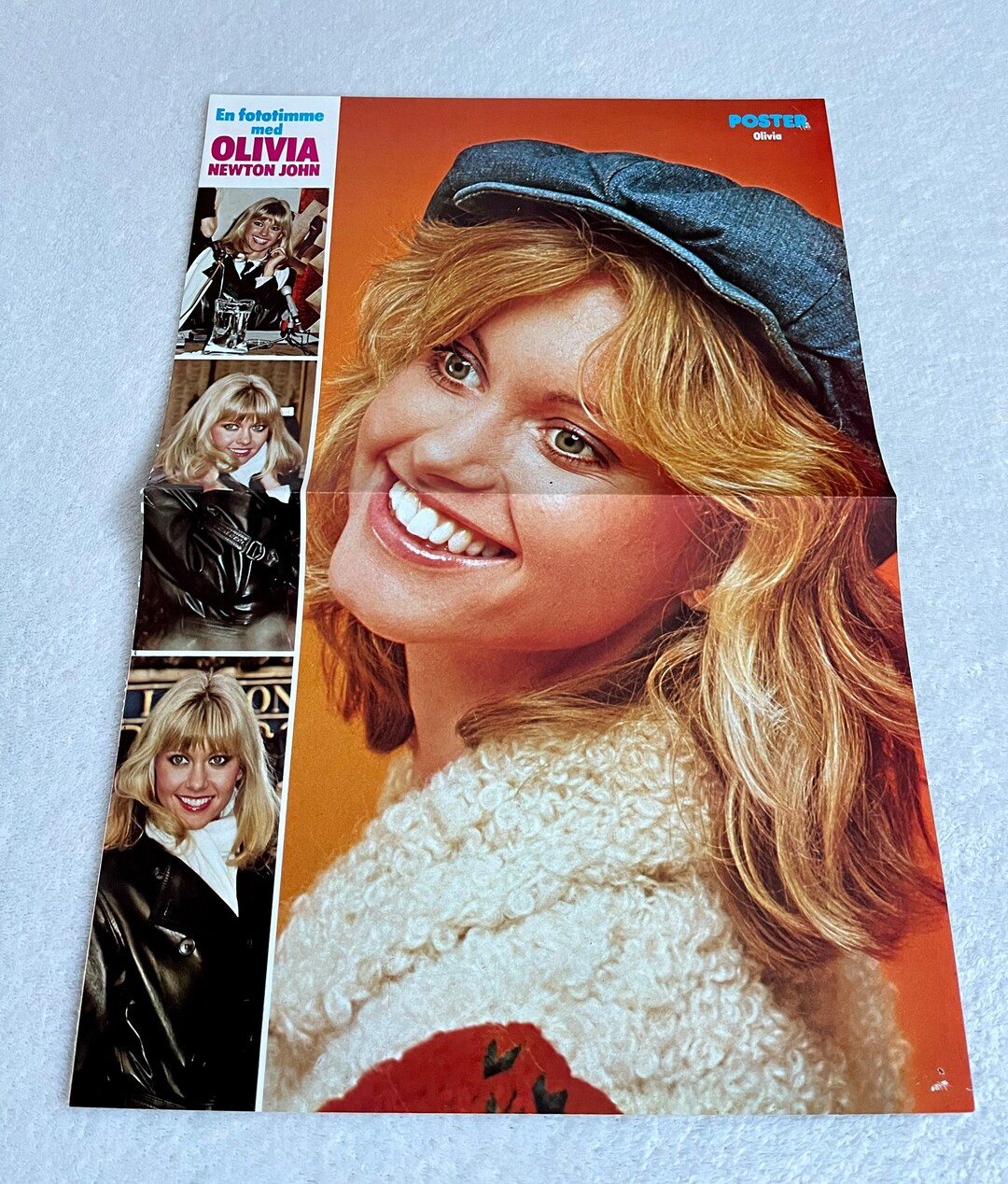 Olivia Newton John Poster 1979 ONJ Grease Swedish Poster Music Magazine ...