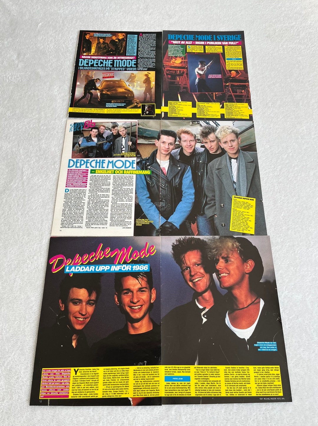 Depeche Mode 1986 Clips David Gahan Martin Gore Alan Wilder Andrew Fletcher Swedish Poster ...