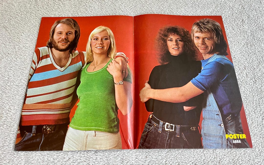 ABBA Poster 1974 Swedish Poster Music Magazine 1970s Björn Ulvaeus Agnetha Fältskog Benny ...