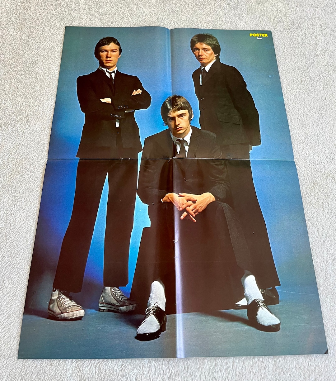 The Jam 1977 Poster Paul Weller Bruce Foxton Rick Buckler Punk Swedish ...
