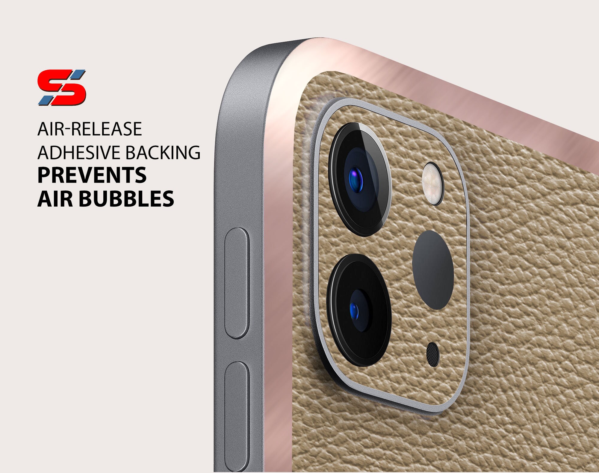 Beige skin texture iPad premium vinyl skin light brown ipad | Etsy