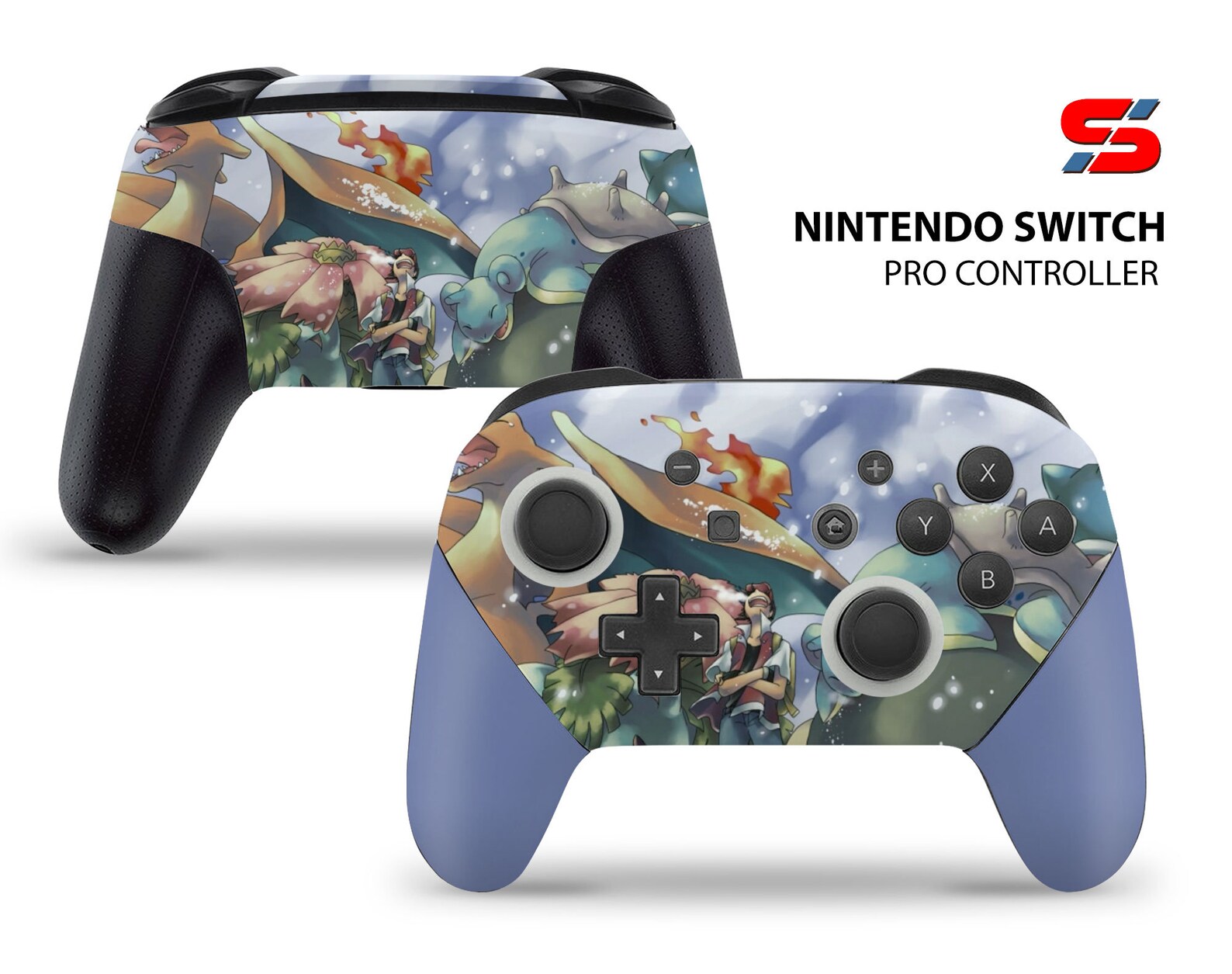 Pokemon poster Pro controller skin cartoon console Pokemon | Etsy