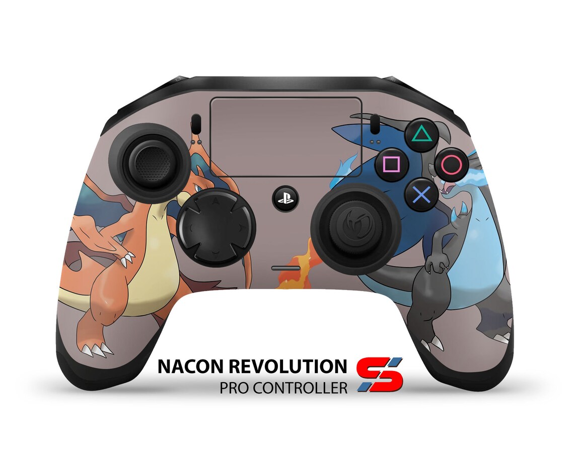 Mega Charizard X pokemon Pro controller skin pokemon | Etsy