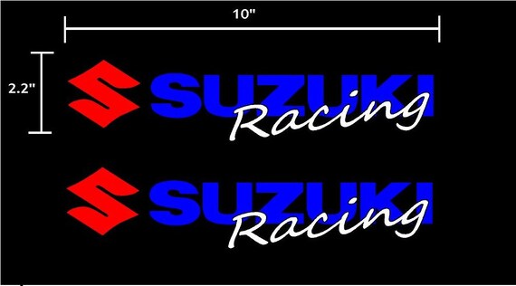 2 Pack Suzuki Racing Red White and Blue Decals Stickers | Etsy