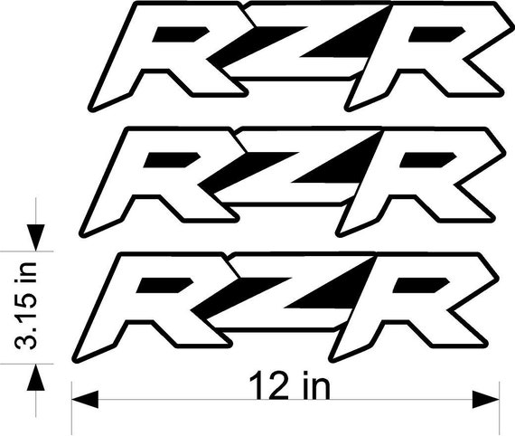3 pack Polaris RZR decals stickers graphics. | Etsy
