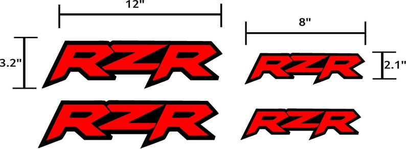 4 Pack Polaris RZR Decals Stickers Graphics. - Etsy