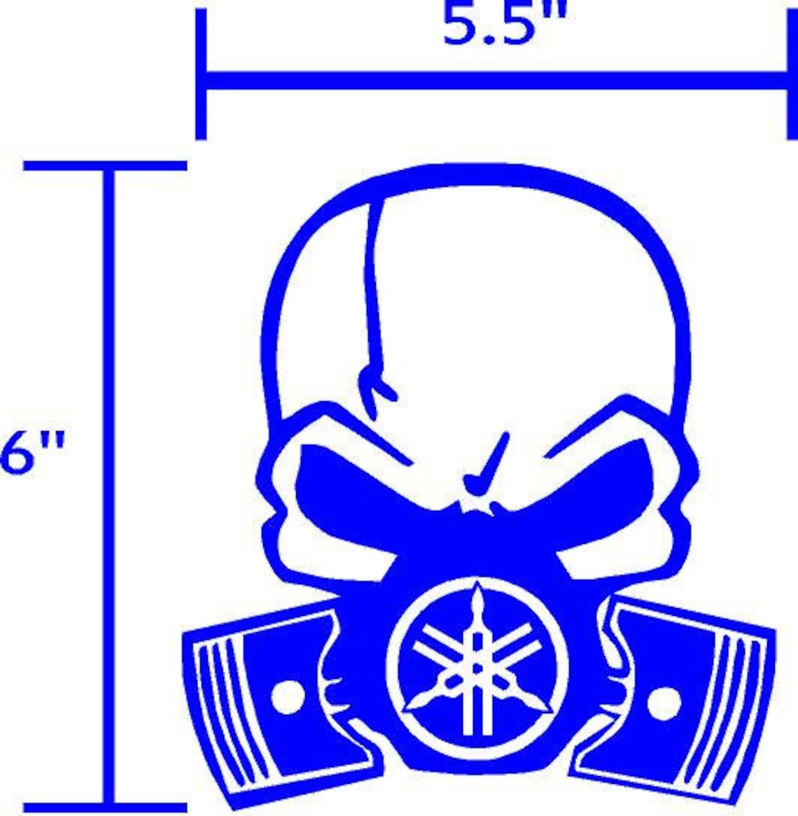 Yamaha Skull Decals Sticker Graphic | Etsy