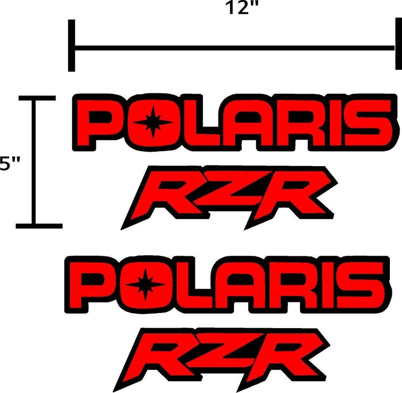 2 pack Polaris RZR decals stickers graphics. | Etsy