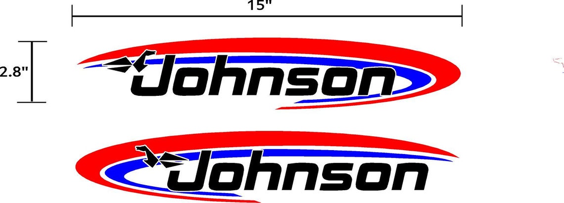 Johnson Outboard Boat Motor Decals Stickers Graphics. 2 Piece | Etsy