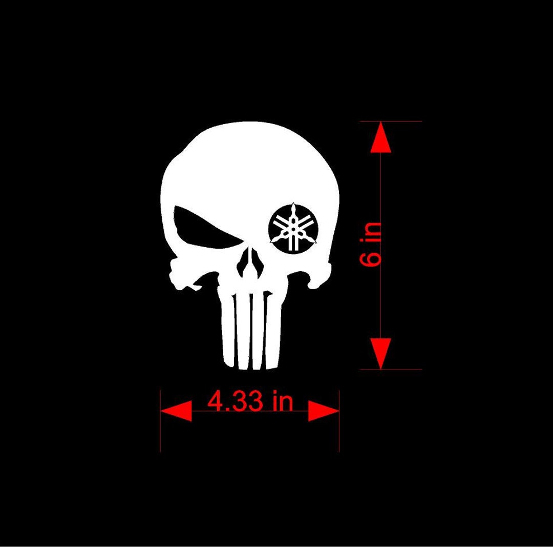Yamaha Punisher Skull Decals Sticker Graphic - Etsy