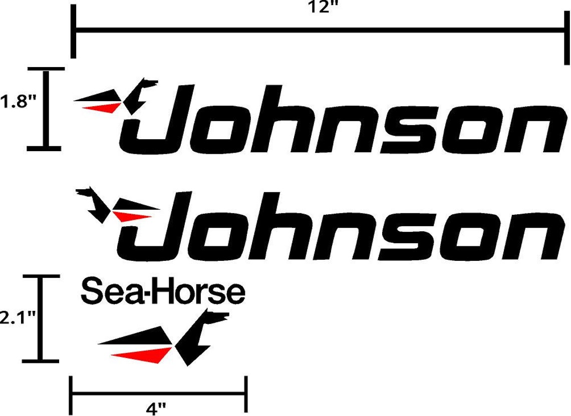 Johnson Outboard Motor Decals Stickers Graphics. 3pk - Etsy