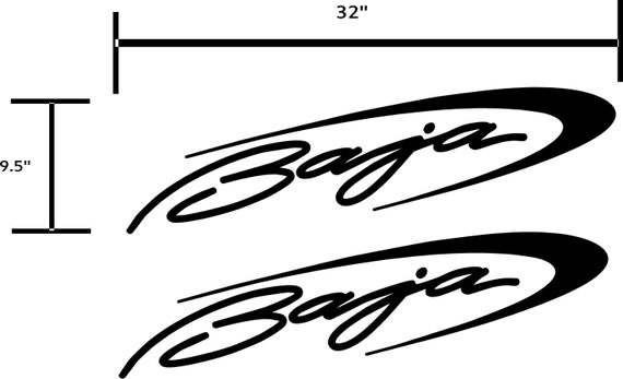 Car Parts & Accessories 2 pk Baja Boat 32 decals stickers graphics ...