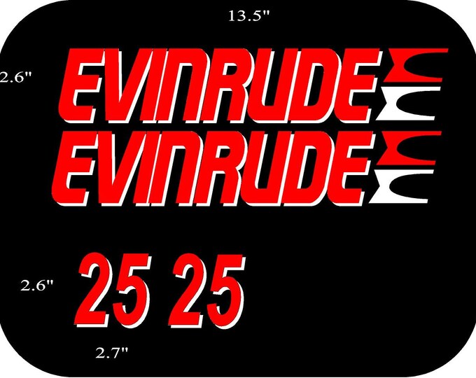 4 Multi-color EVINRUDE Outboard Motor Hood/cowling Decals. - Etsy