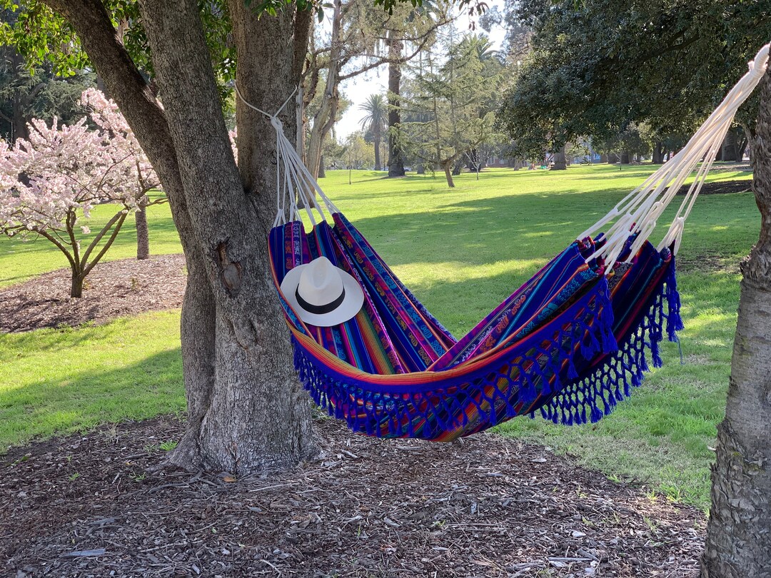 Royal Blue Hammock Large Colourful Traditional Inca Tribal Pattern ...
