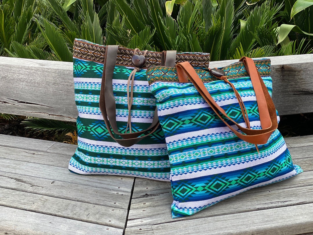 Extra Large Tribal Aztec Colourful Over Shoulder Overnight Beach Bag ...