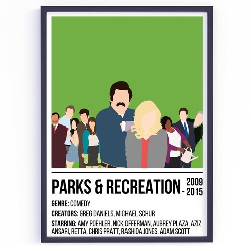 Parks and Recreation TV Show Collage Poster Digital - Etsy