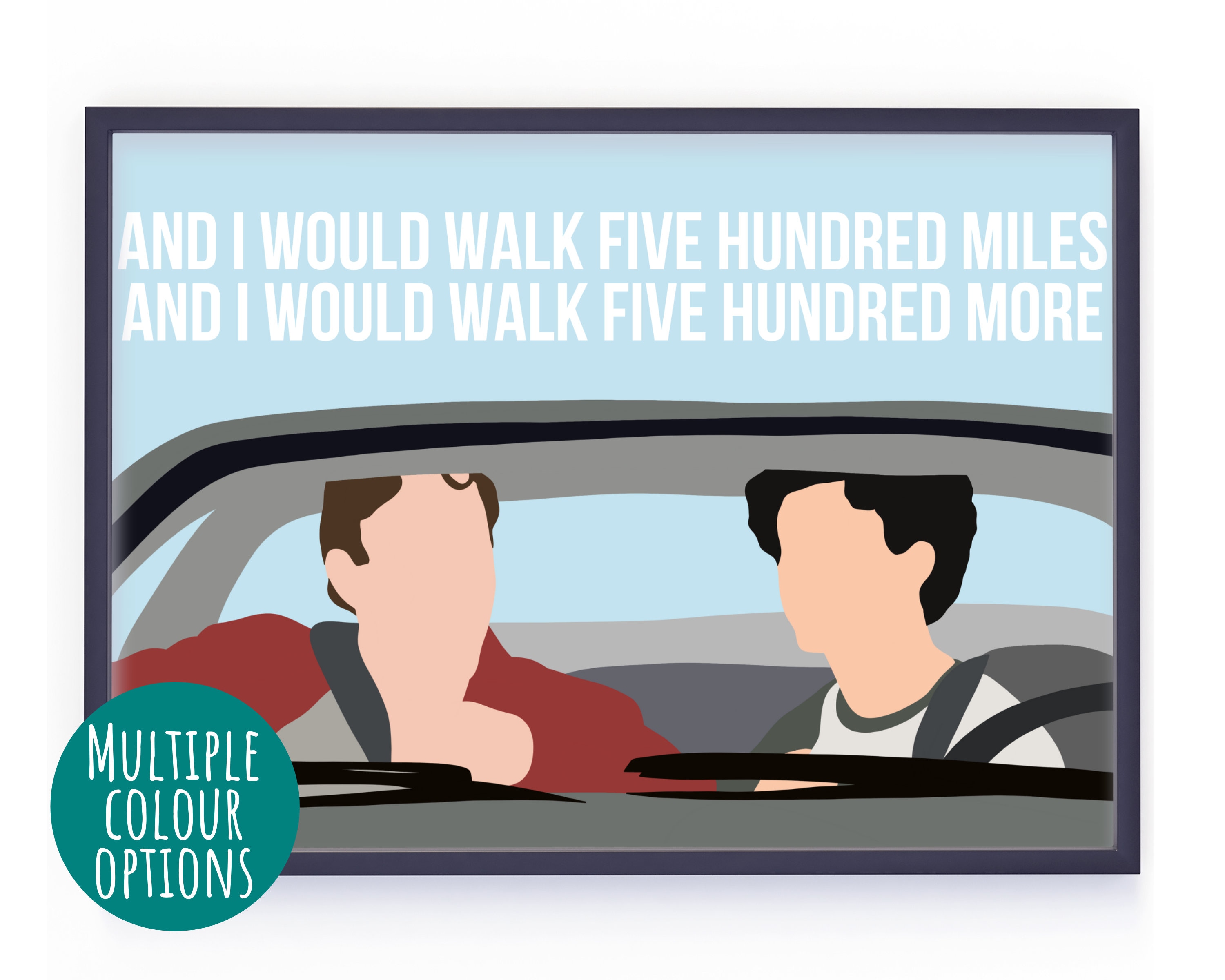 Ted and Marshall i Would Walk 500 Miles Poster - Etsy