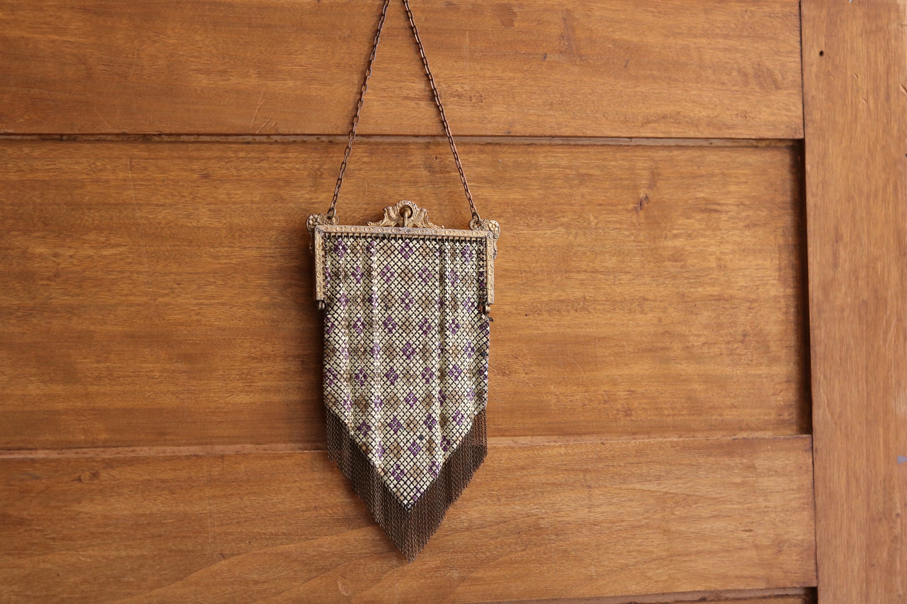 Antique 1920s Art Deco Mesh Chain Mail Purse With Fringe - Etsy