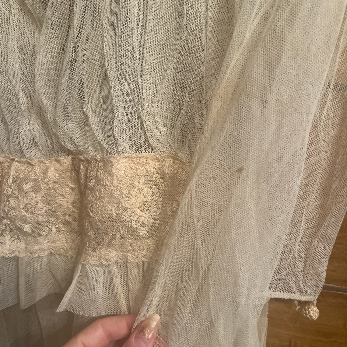 Antique 1910s Sheer Net Lace Dress - Etsy