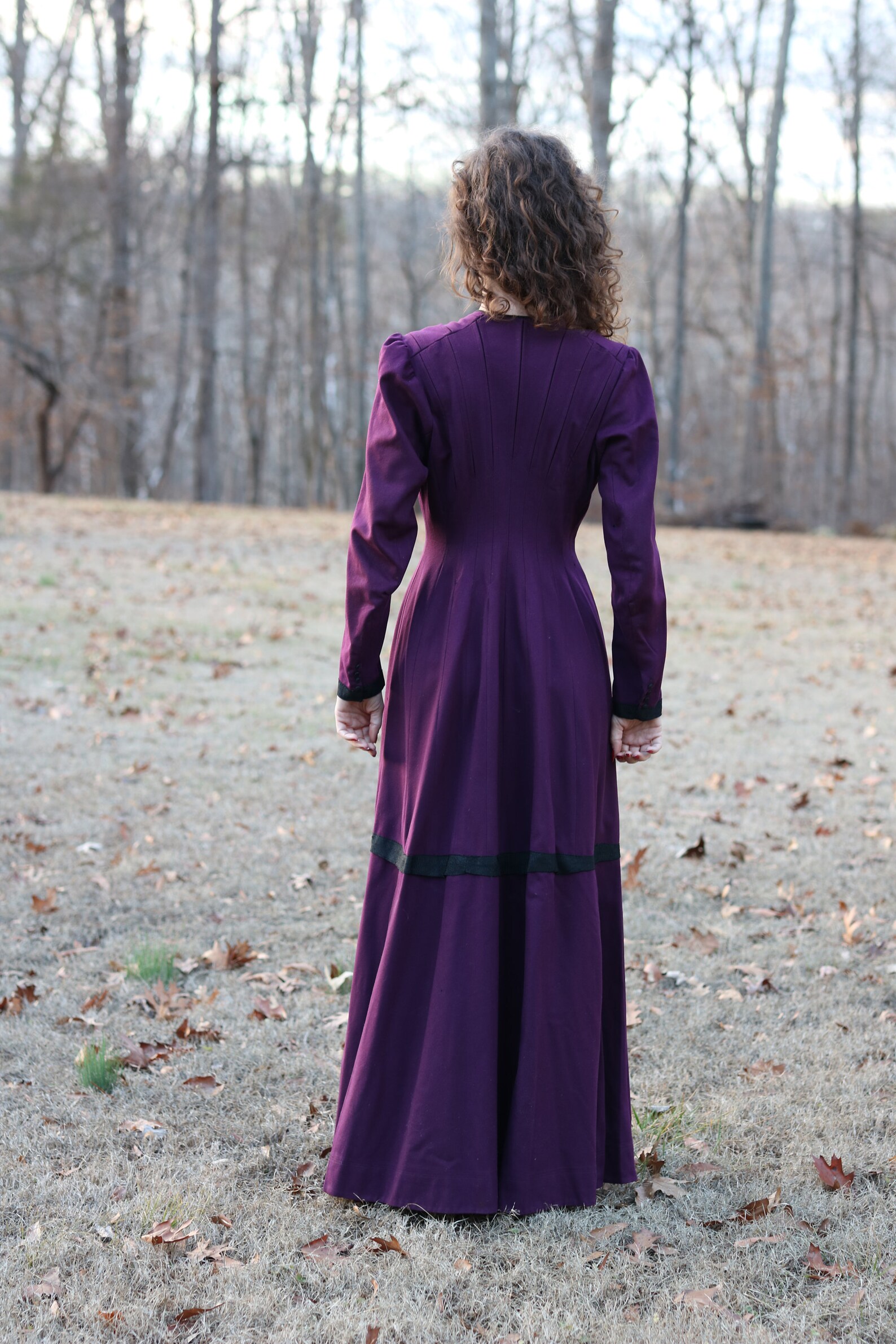 Antique Victorian Purple Wool Wrapper Dress - Etsy