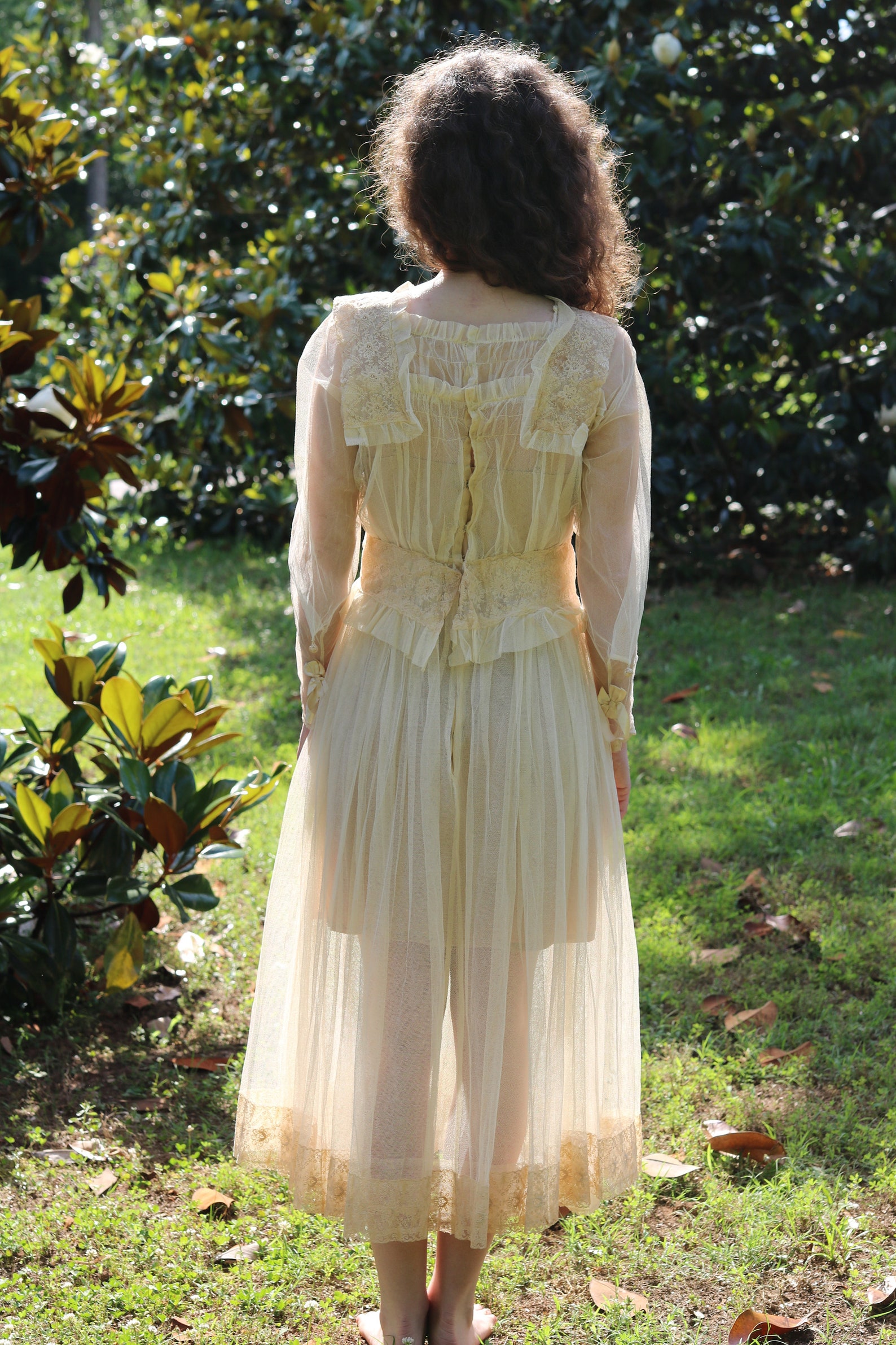 Antique 1910s Sheer Net Lace Dress - Etsy