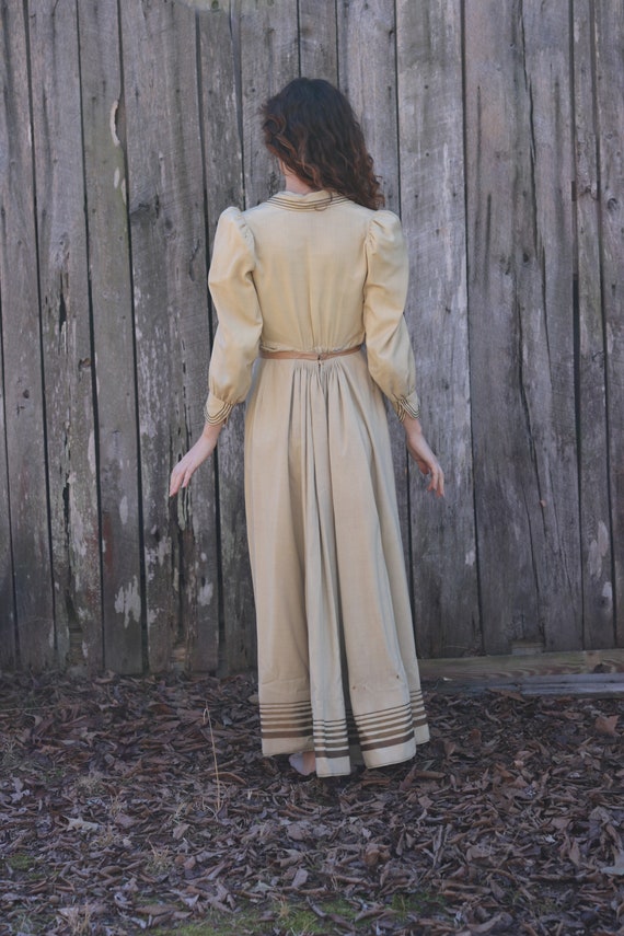 antique victorian wool dress / bodice and skirt - Gem