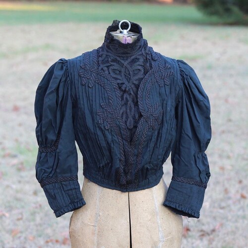 Antique Victorian Bodice With Embroidered Trim 1880s 1890s - Etsy