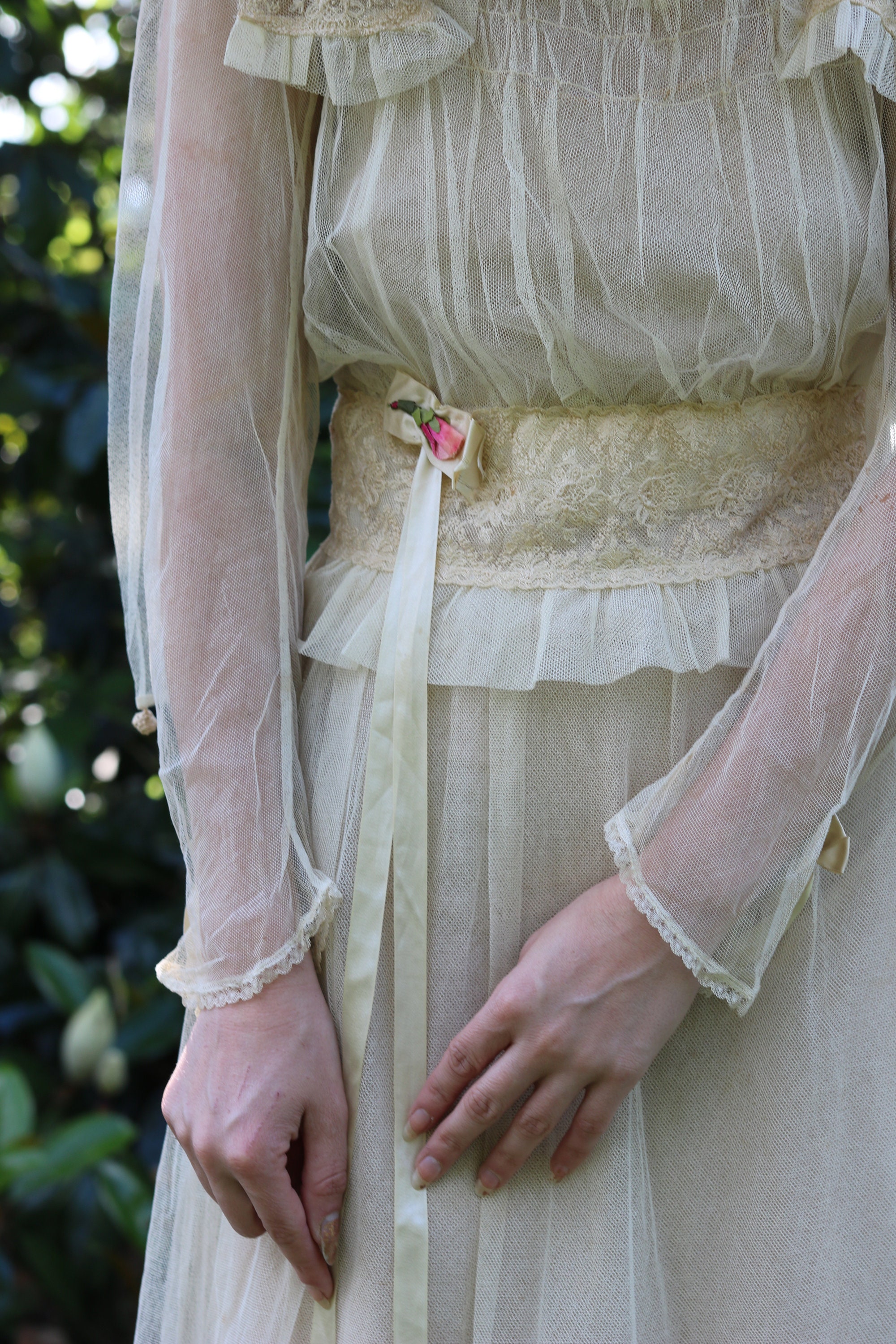 Antique 1910s Sheer Net Lace Dress - Etsy