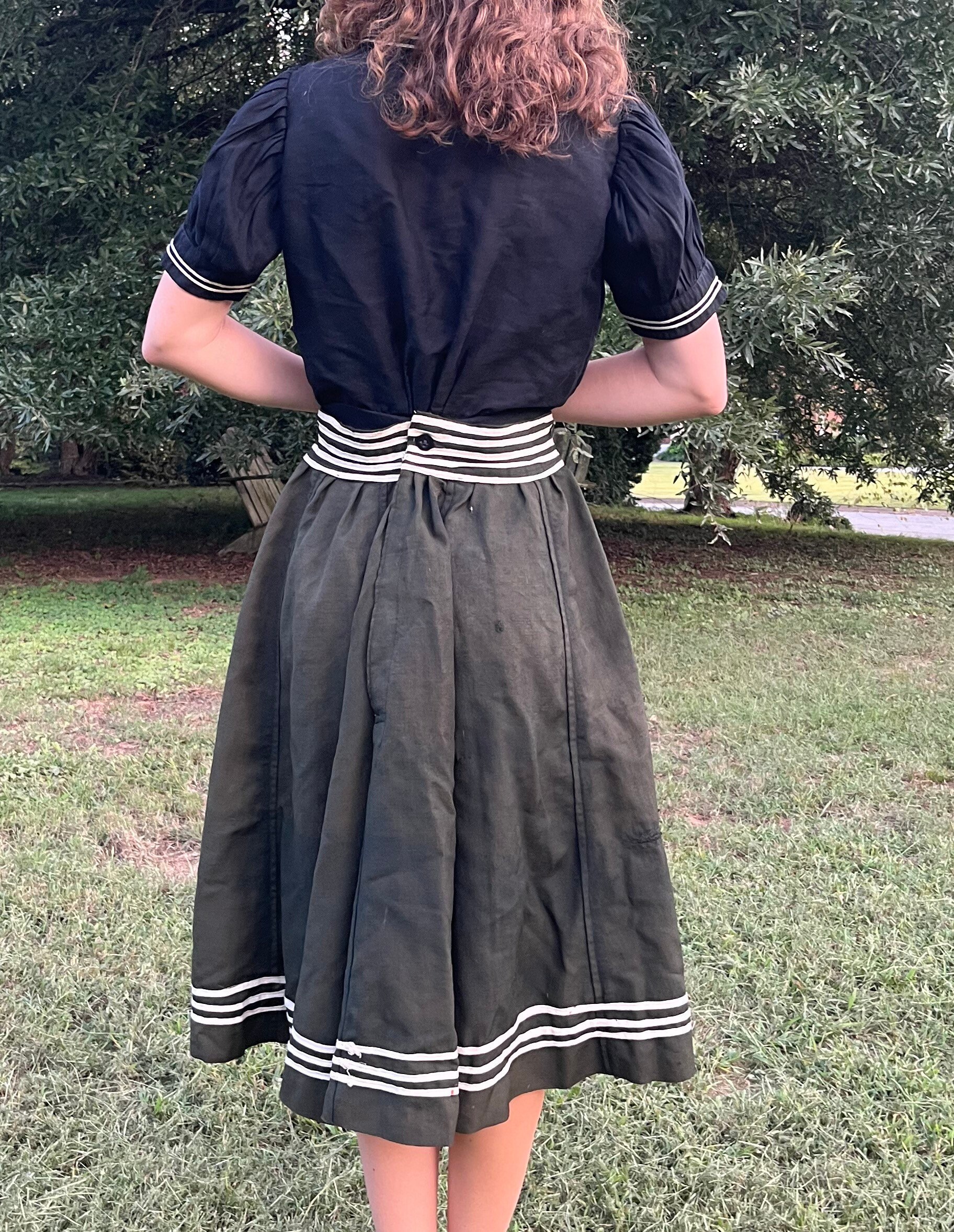 Antique Edwardian Bathing Suit With Skirt Etsy