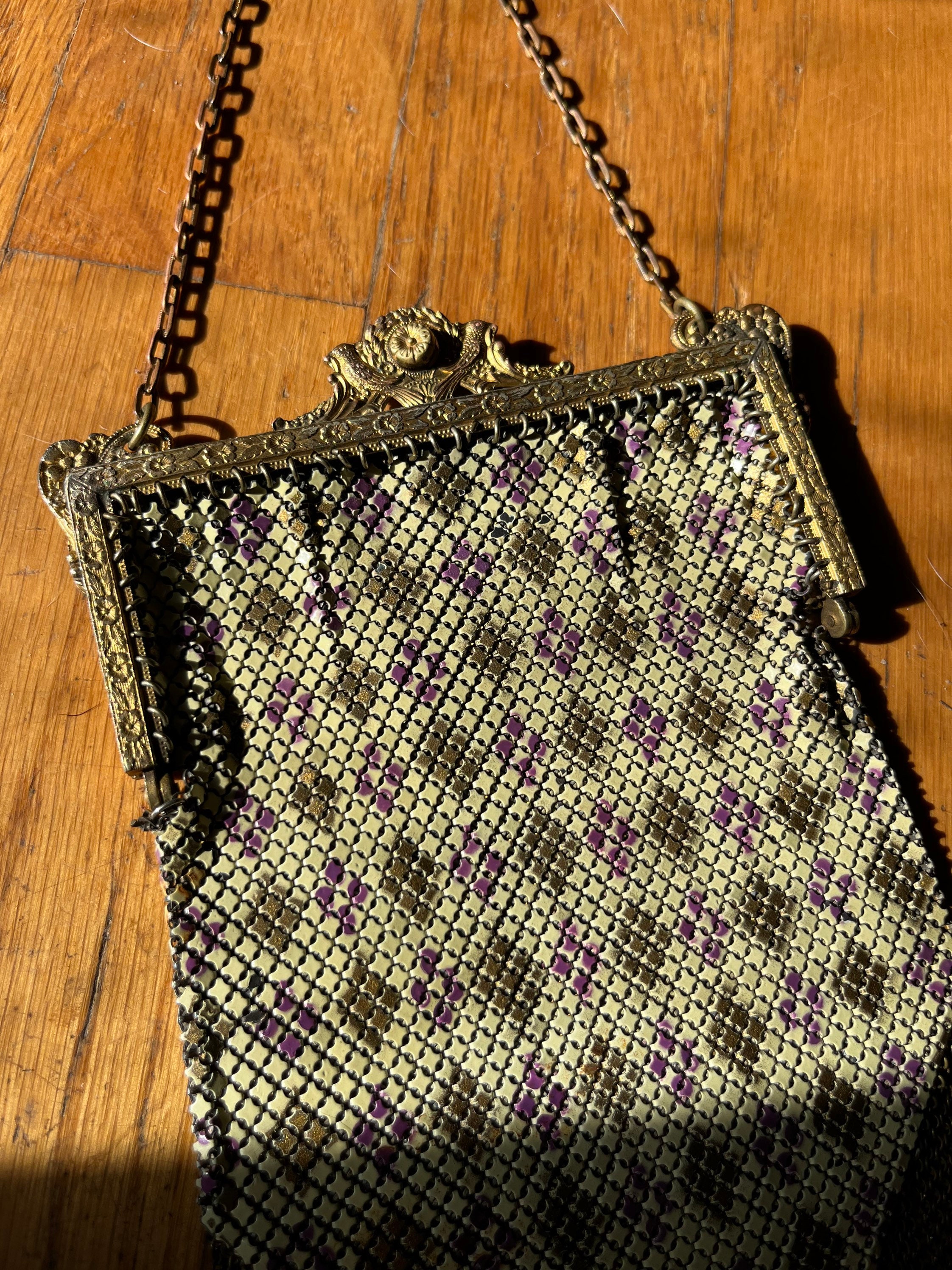 Antique 1920s Art Deco Mesh Chain Mail Purse With Fringe - Etsy