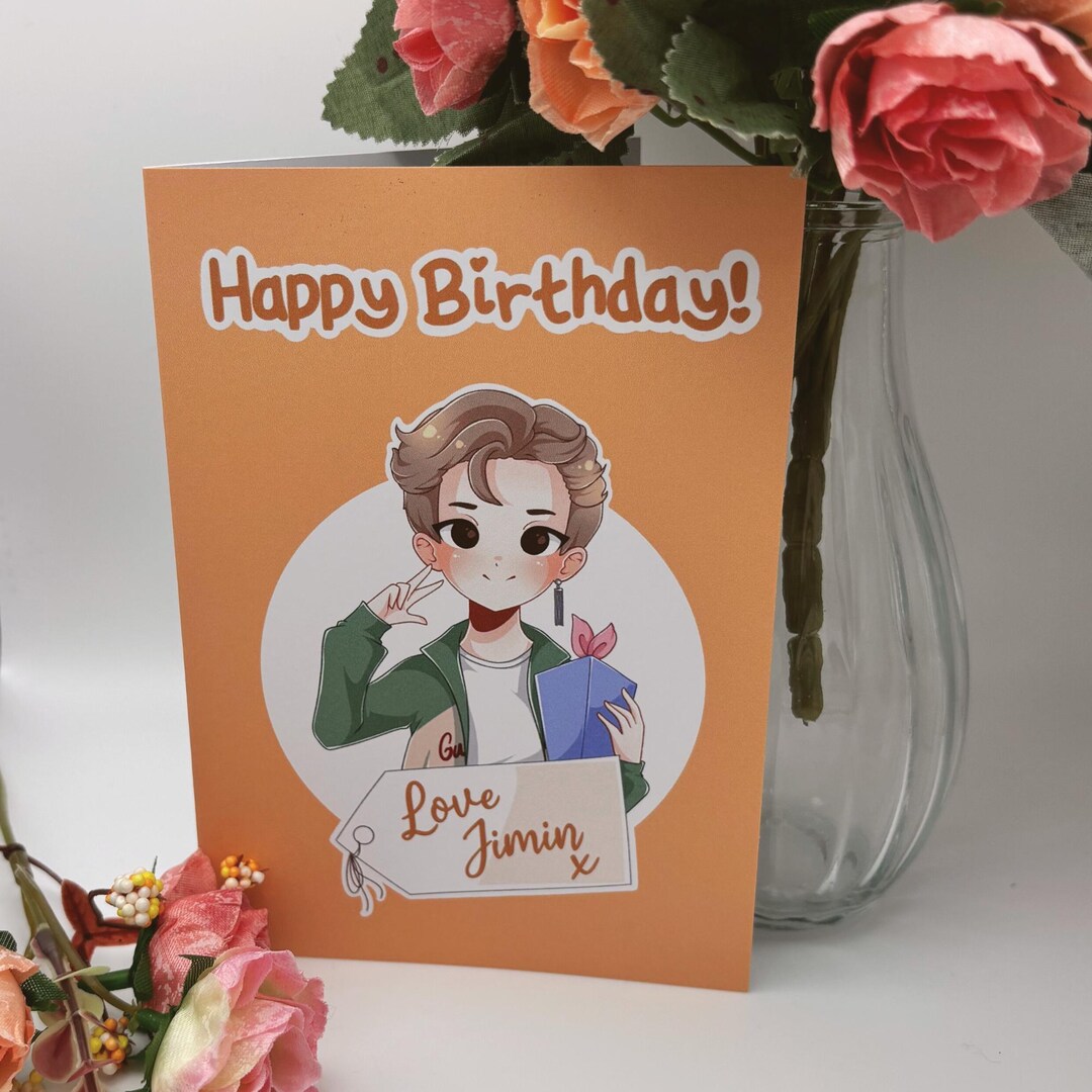 Jimin Birthday Card KPOP Inspired Greeting Card BTS - Etsy
