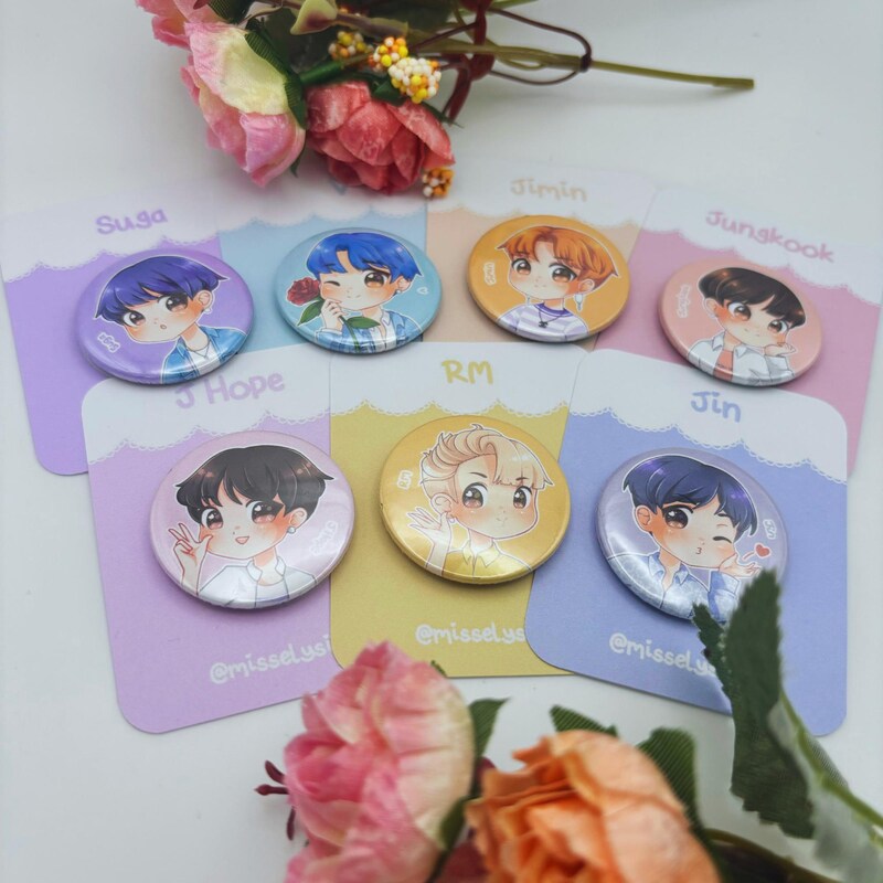 Bts Buttons - Etsy