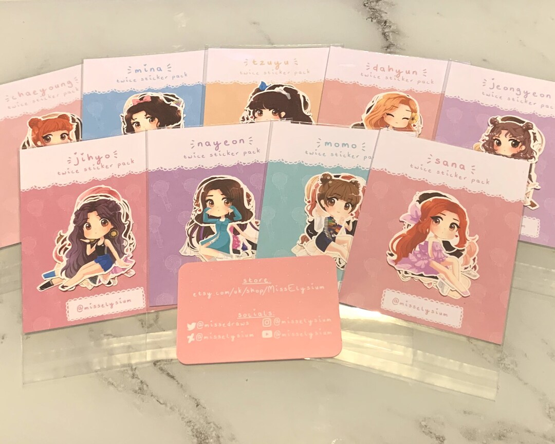 Twice Member Sets KPOP Inspired Stickers - Etsy