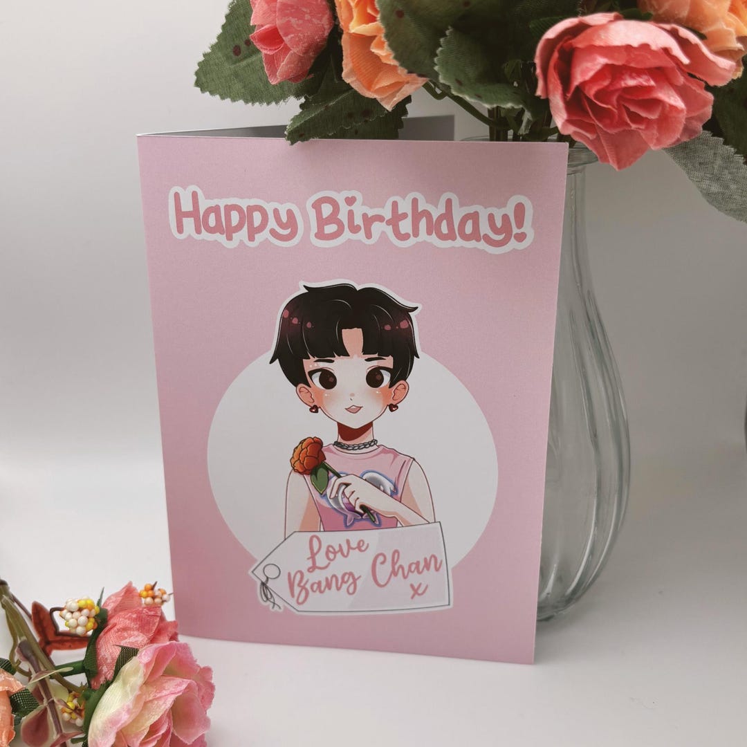 Bang Chan Birthday Card KPOP Inspired Greeting Card Stray Kids - Etsy