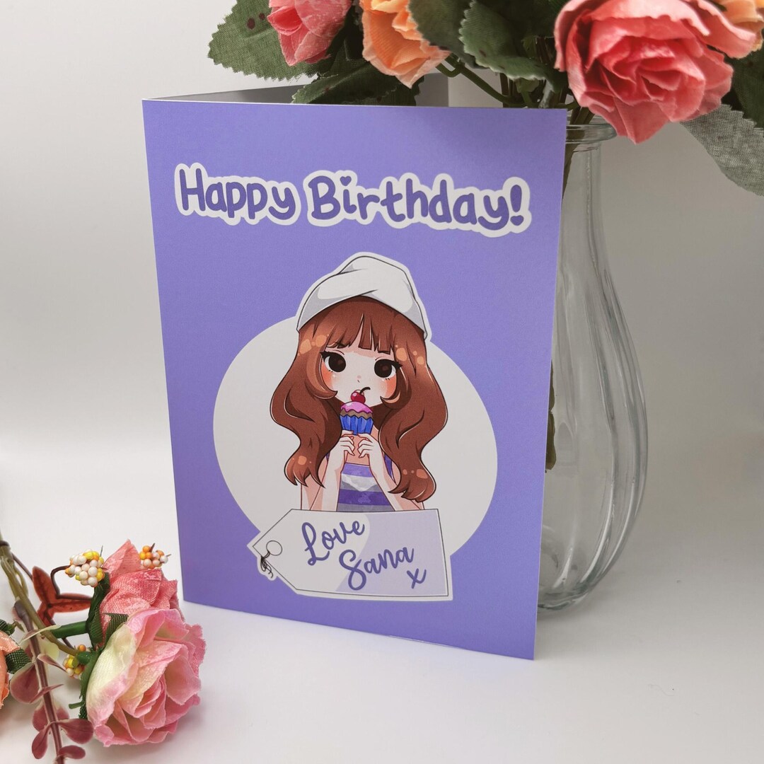 Sana Birthday Card KPOP Inspired Greeting Card Twice - Etsy