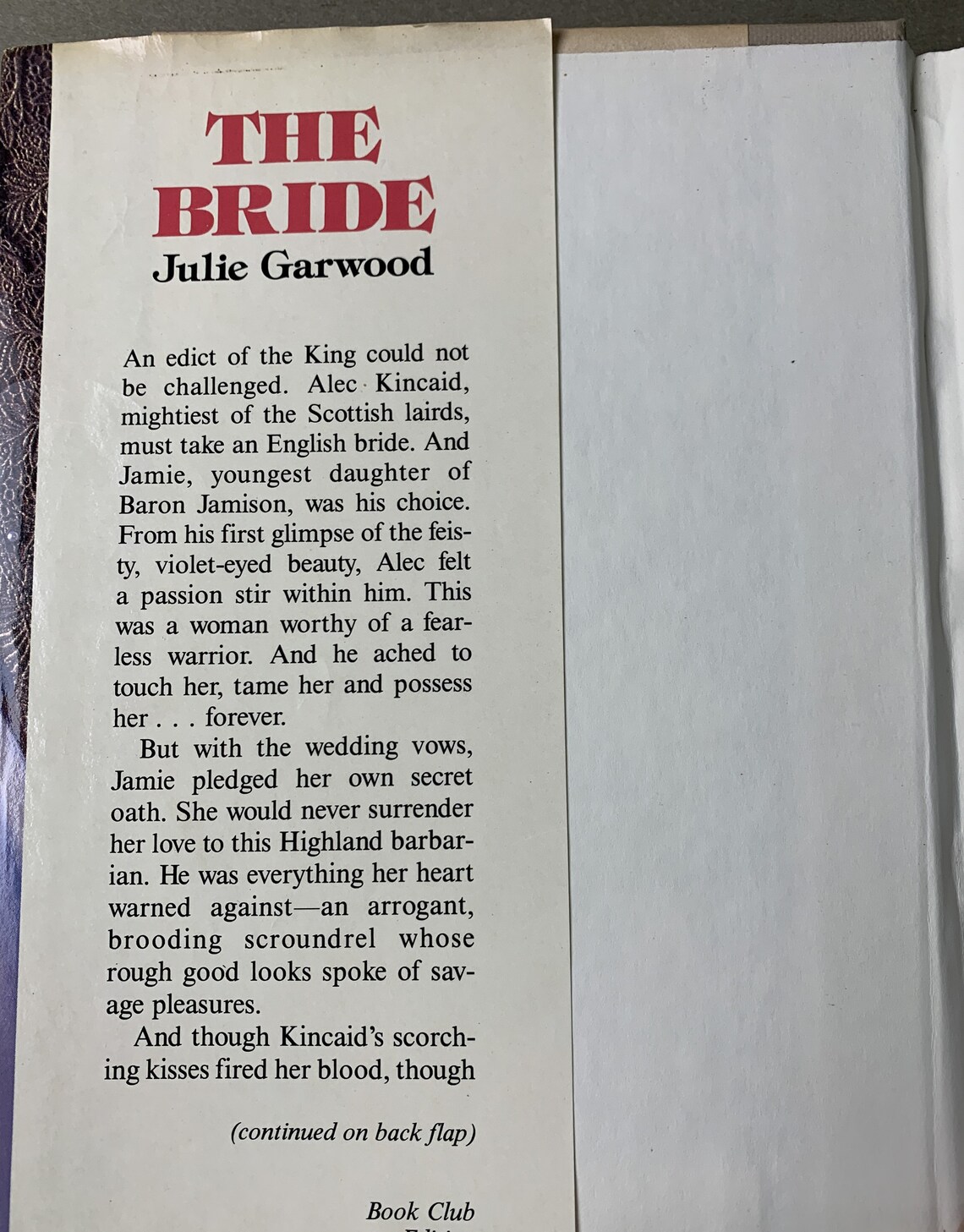 The Bride by Julie Garwood. Hardcover/dustjacket. Historical Romance ...