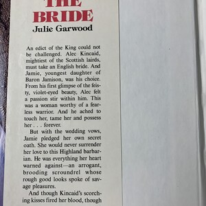 The Bride by Julie Garwood. Hardcover/dustjacket. Historical Romance ...