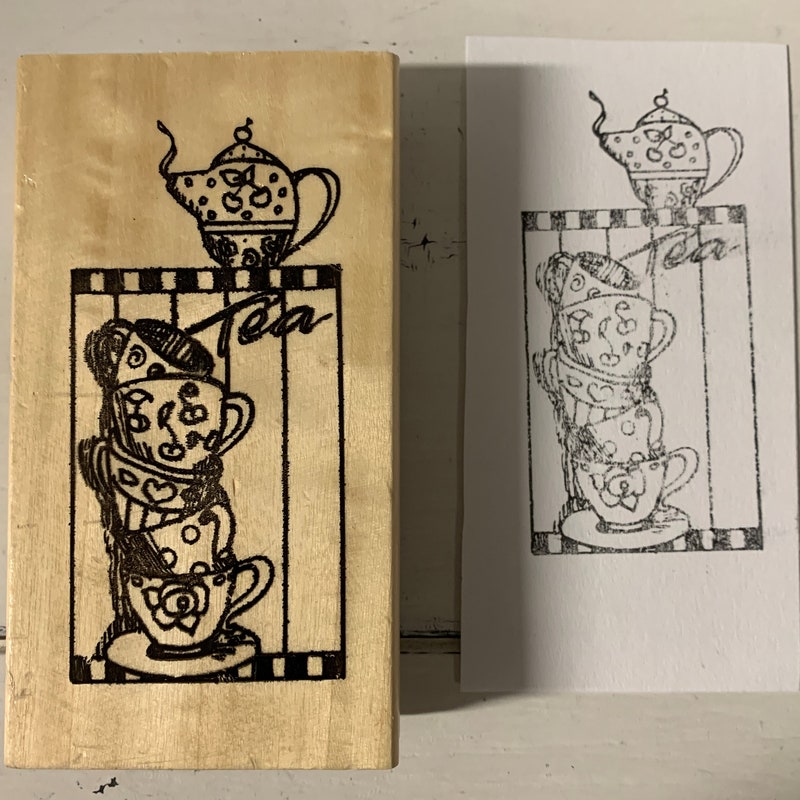 Teapot Rubber Stamp - Etsy
