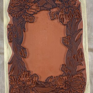 Floral Entwined Border / Frame. Comotion. Large Vintage Rubber Stamp ...