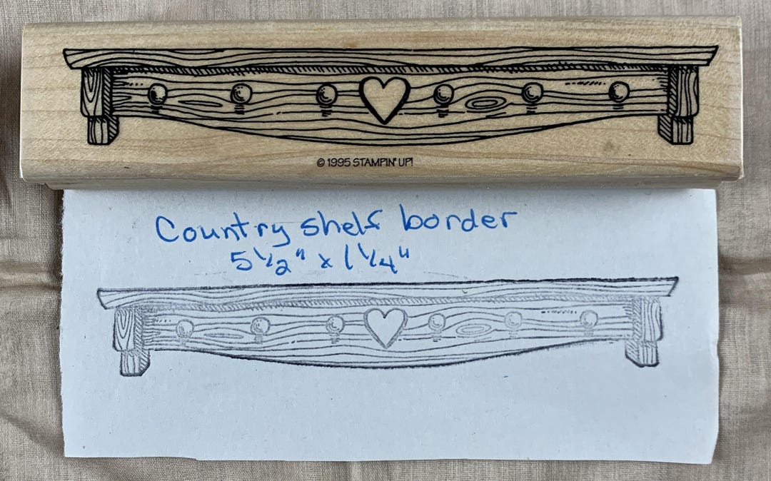 Country Shelf Border. Stampin' Up! Vintage Rubber Stamp. Scrapbooking ...