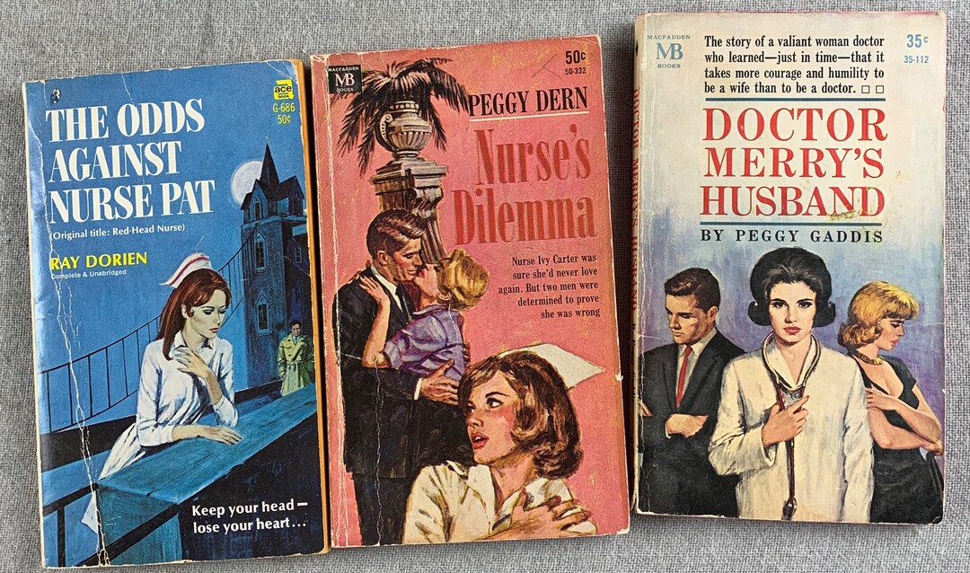 Vintage Romances, 3 Books. Nurse/doctor Romances, Peggy Gaddis, Peggy ...