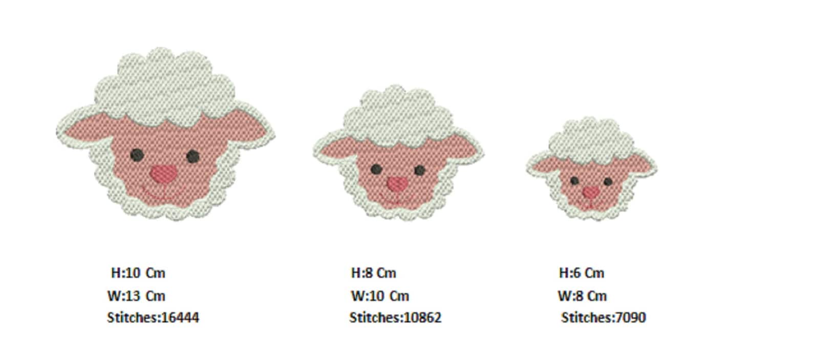 Sheep Machine Embroidery Design- 3 Sizes - Etsy