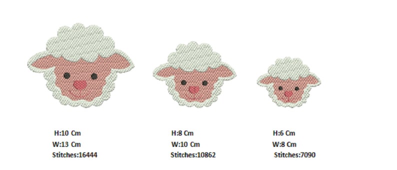 Sheep Machine Embroidery Design 3 Sizes - Etsy