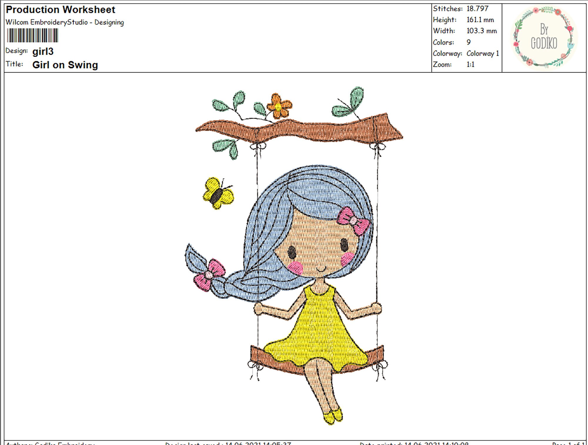 Girl on Swing Machine Embroidery Design 3 Sizes - Etsy Canada
