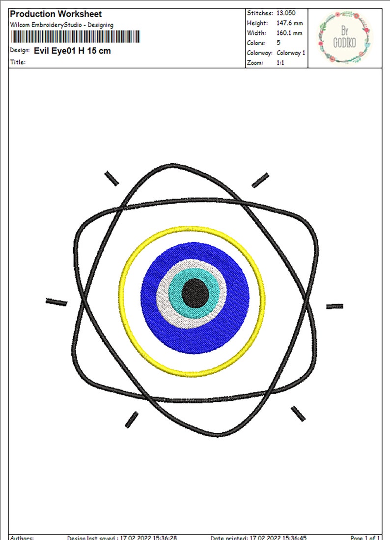 Nazar-evil Eye- Machine Embroidery Designs-5 Sizes - Etsy