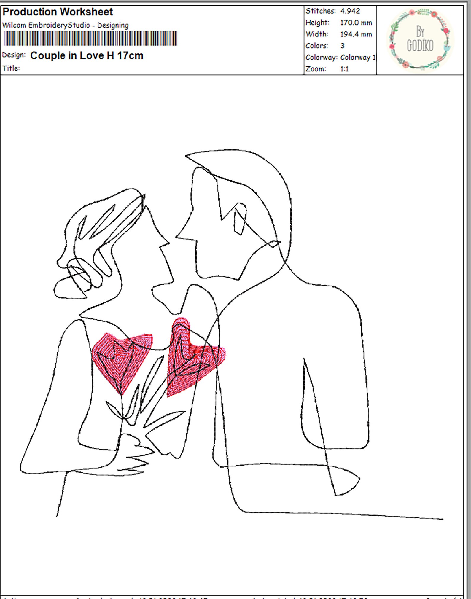 Couple in Love Machine Embroidery Design 4 Sizes - Etsy