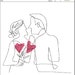 Couple in Love Machine Embroidery Design 4 Sizes - Etsy
