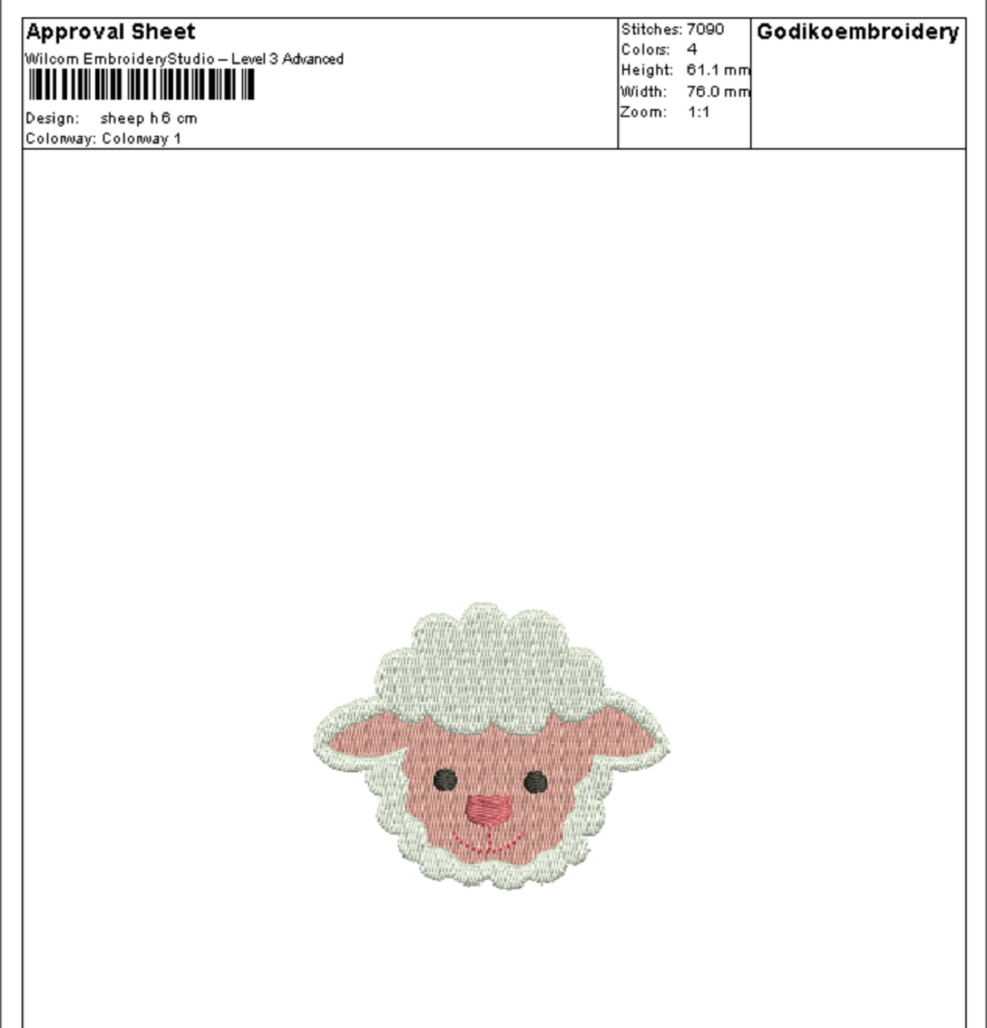 Sheep Machine Embroidery Design- 3 Sizes - Etsy