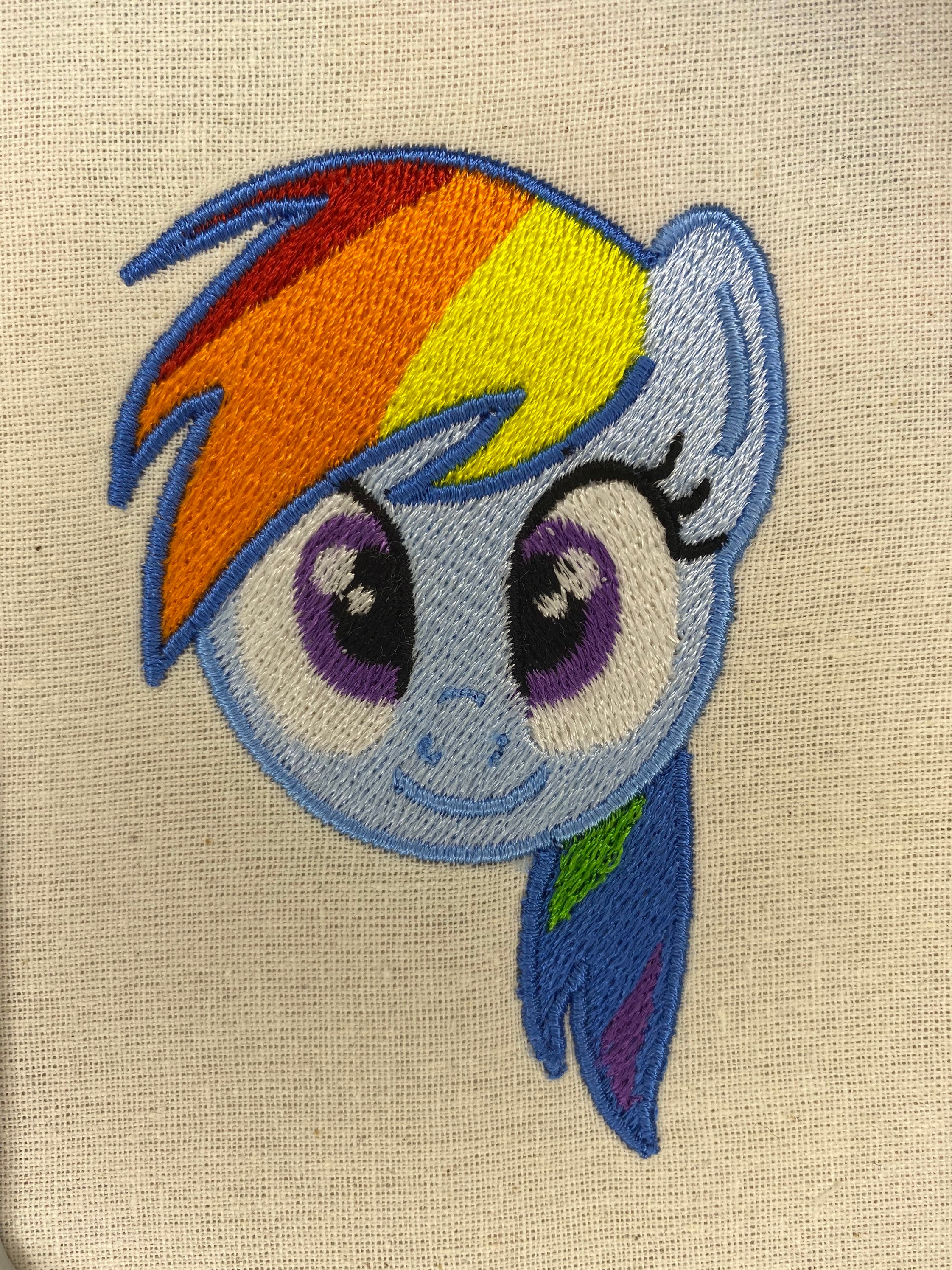 Rainbow Pony Machine Embroidery Design 3 Sizes - Etsy